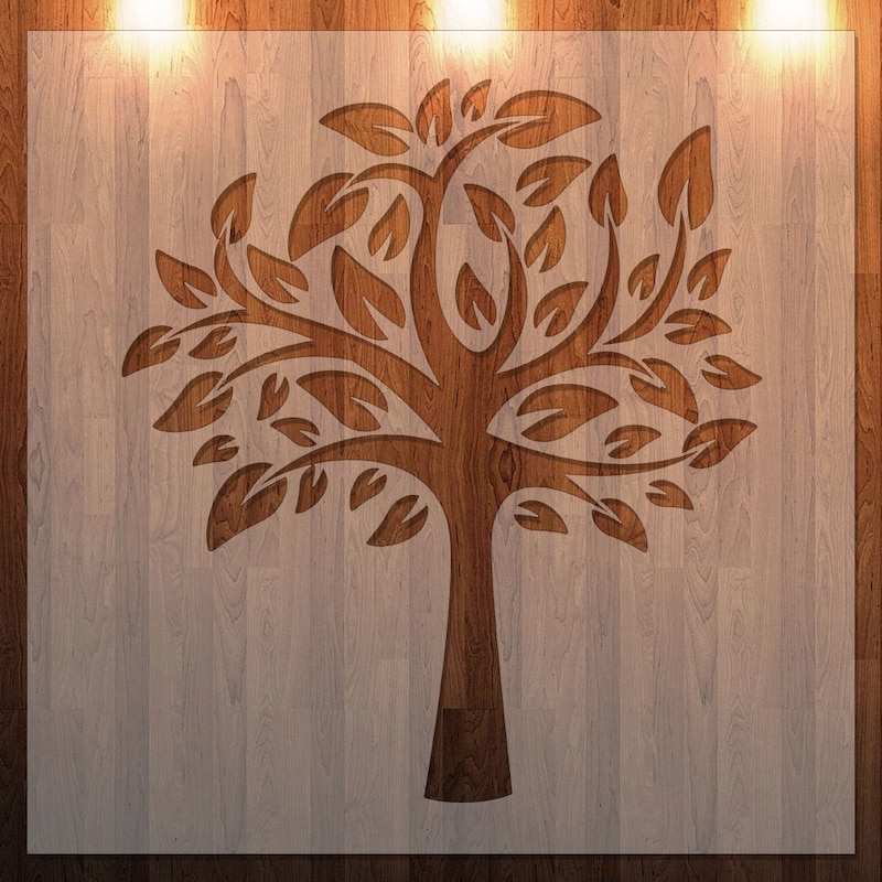 Large Tree Stencil - Etsy
