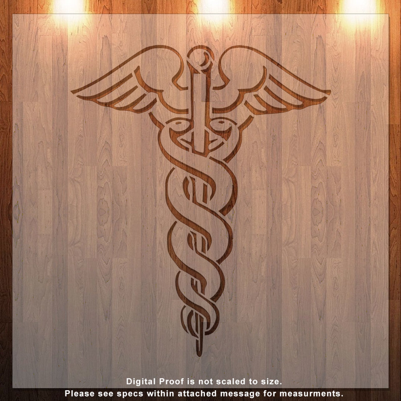 Medical Symbol Health Stencil Caduceus Stencil Durable - Etsy