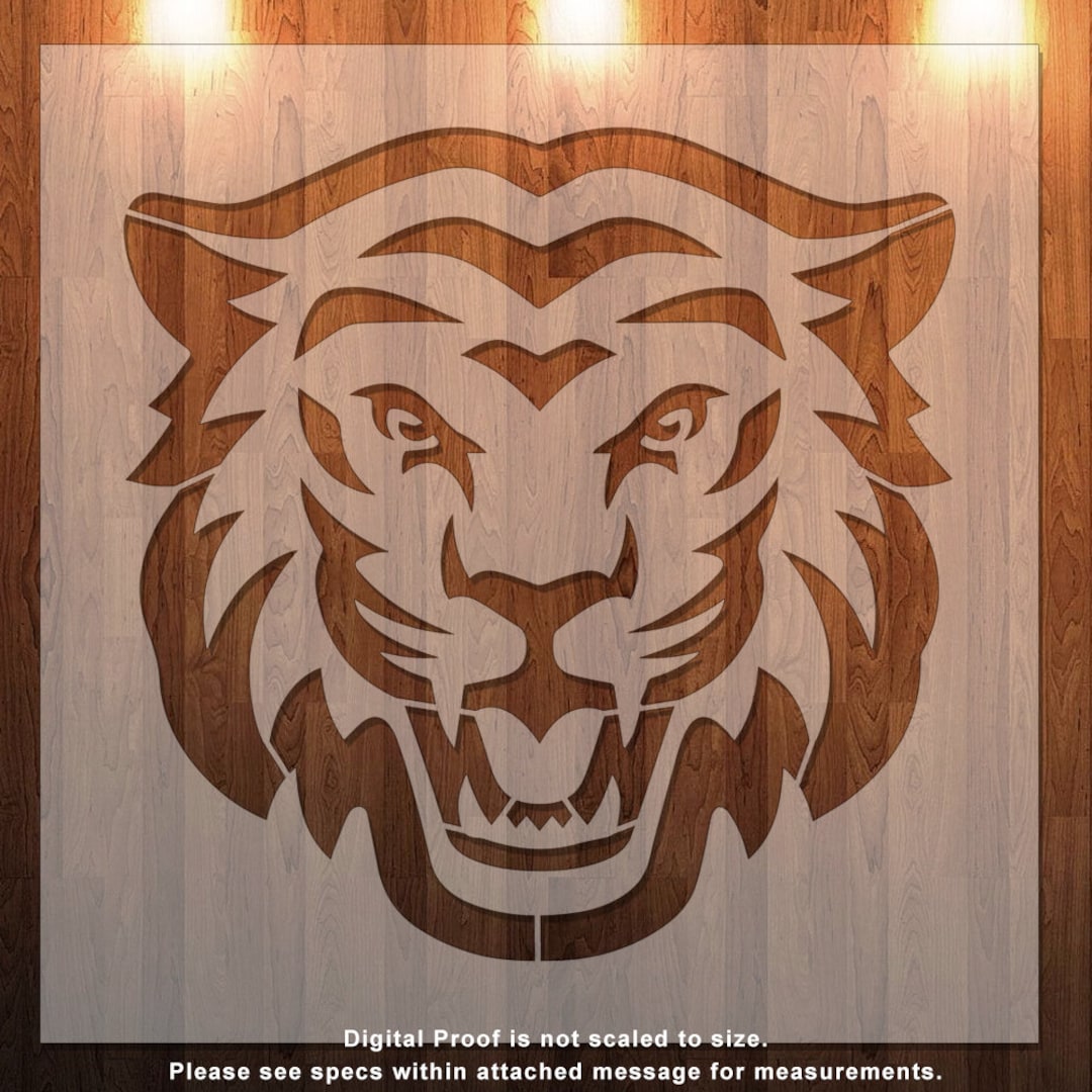 Tigers, School, Mascot, Stencil, College, School Logo, Clear Stencil ...