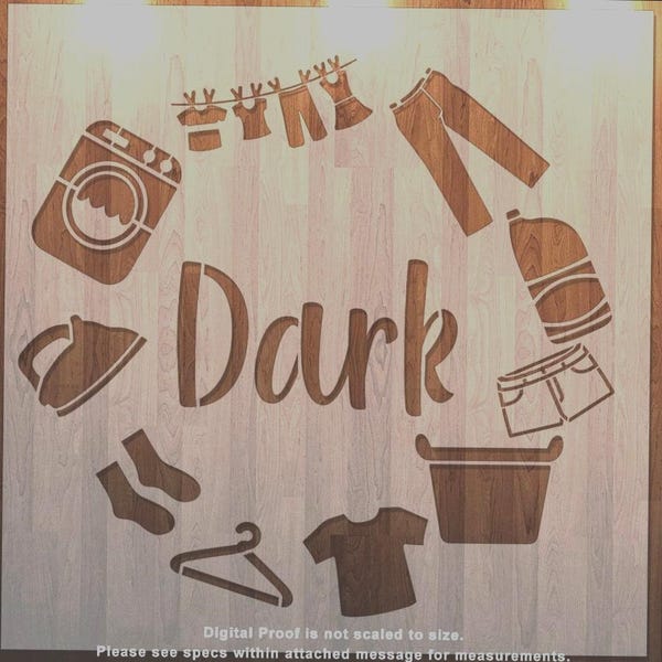 Laundry Stencil - Etsy
