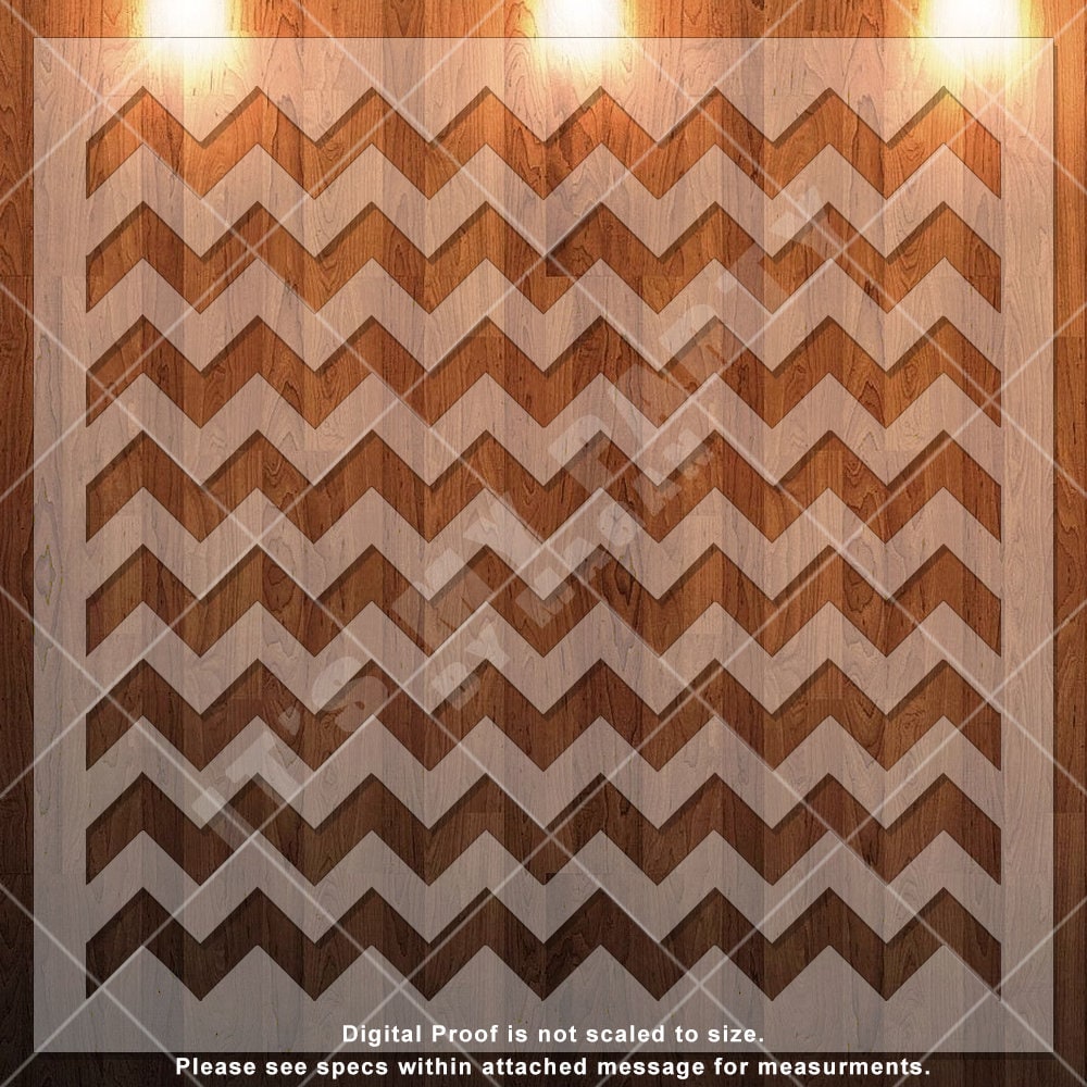 Chevron Stencil, Zig Zag Stencil, Pattern Stencil, Durable, Reusable ...