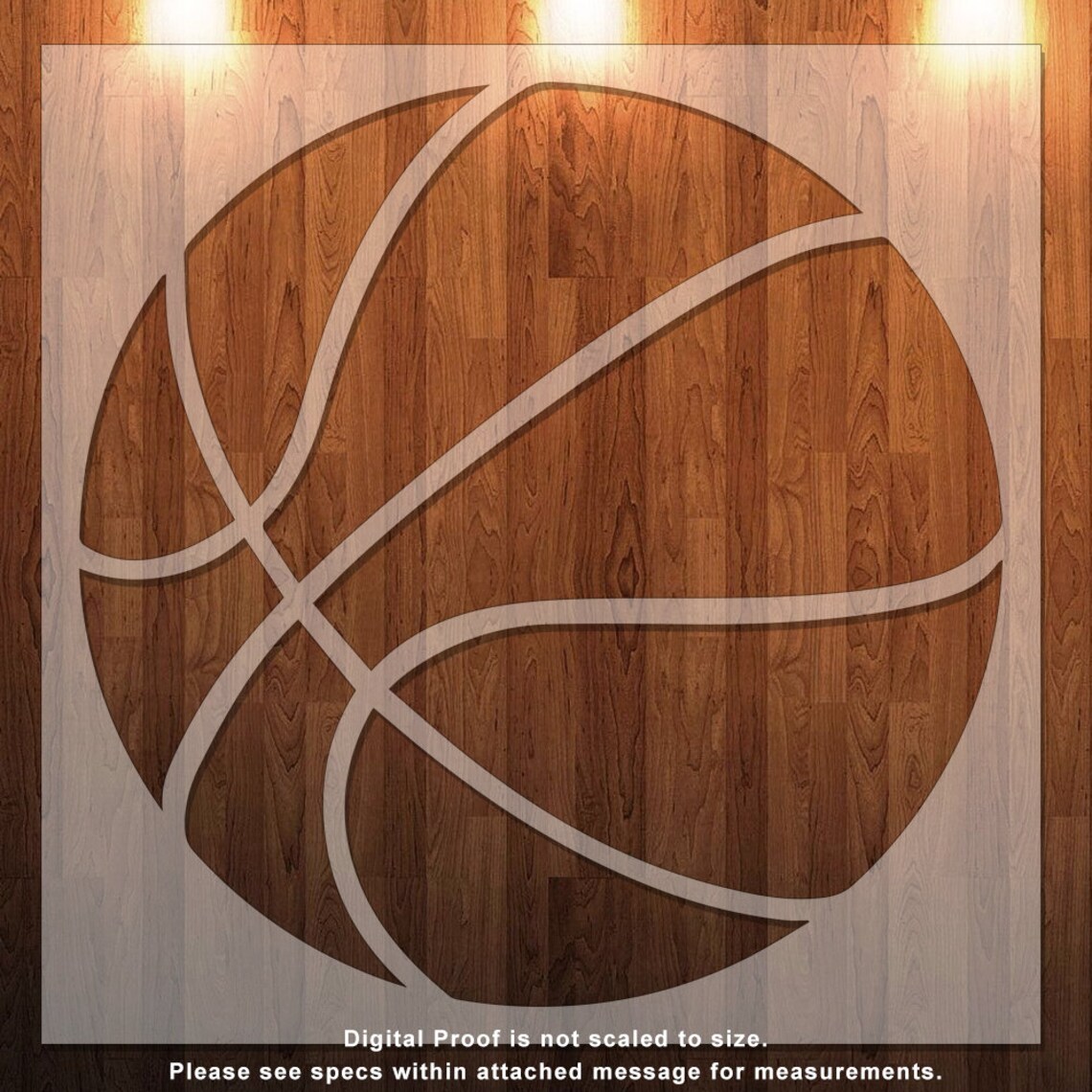 Basketball Stencil, Cutout, Stencil Durable, Reusable - Etsy