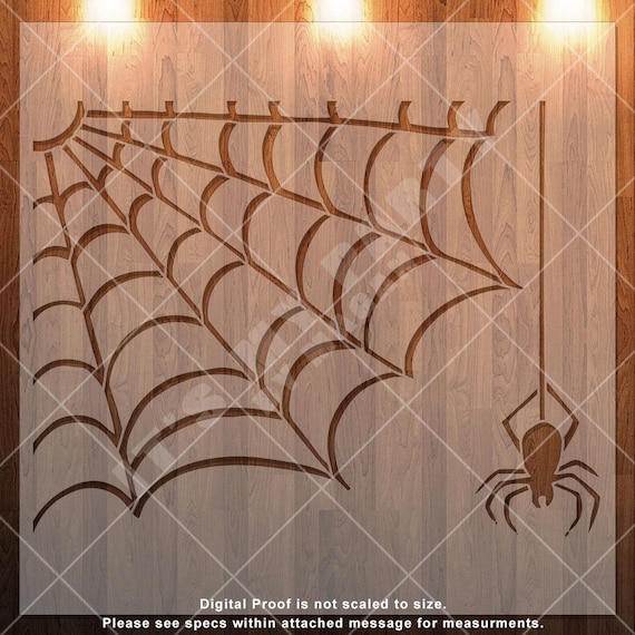 Spider Web Spider Halloween Clear Stencil Durable Reusable - Etsy