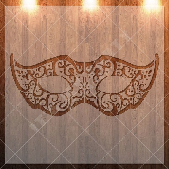 Mardi Gras Mask Stencil