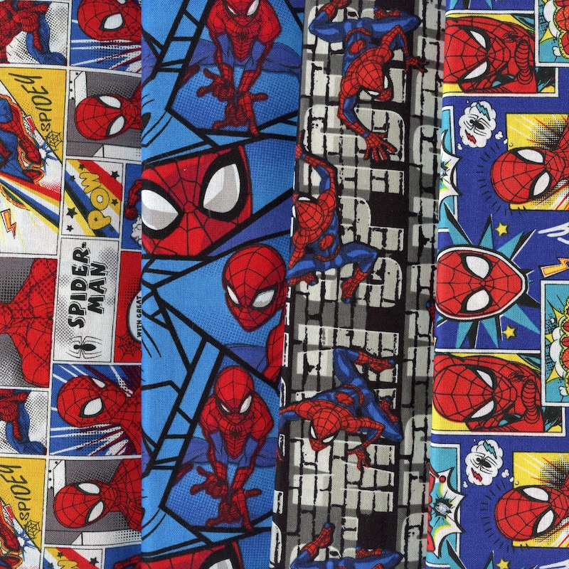 Spiderman Fabric - Etsy