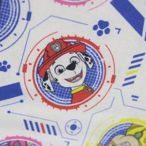 Cotton Fabric. Licensed Paw Patrol Badges Cotton Fabric - Cartoon ...