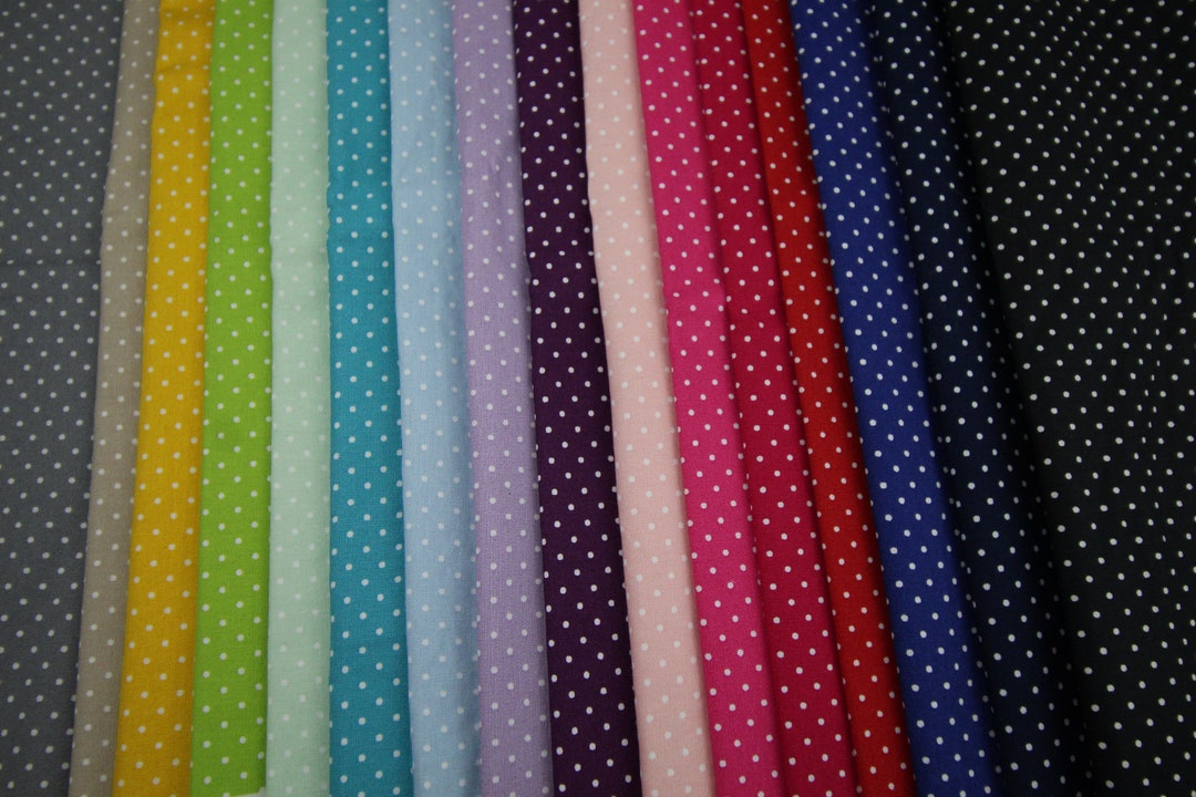 Cotton Fabric Pinspot. Polka Dot Cotton Fabric. Oeko-tex Fabric ...