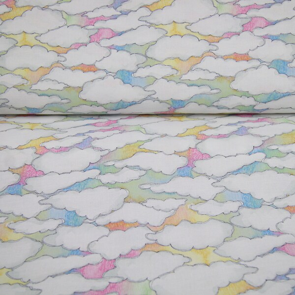 Cloud Print Fabric - Etsy