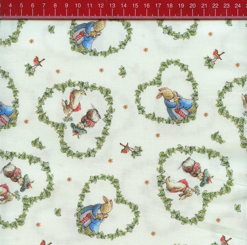PETER RABBIT Christmas Cotton Fabric and Fat Quarter Bundles. - Etsy