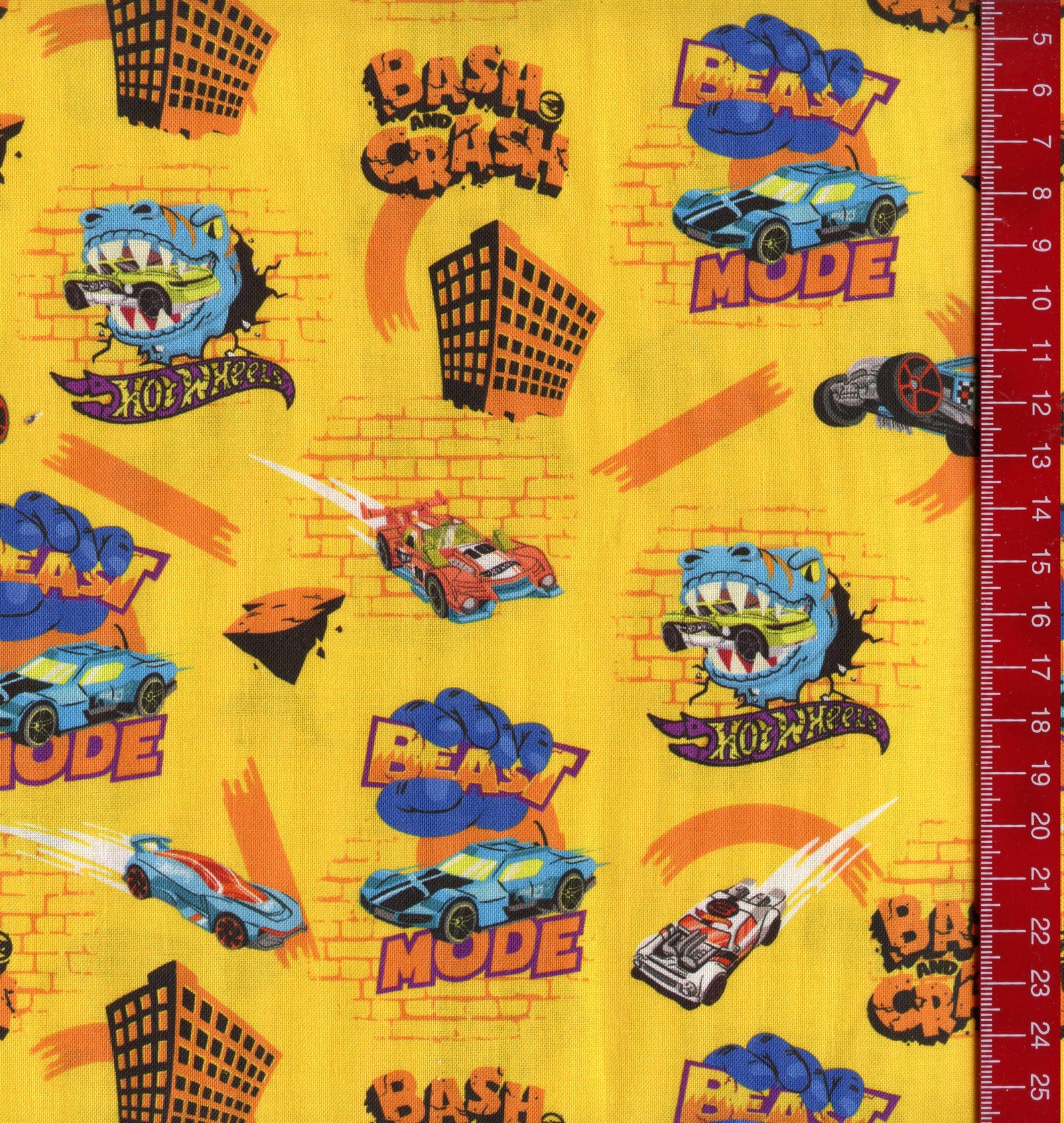 Hot Wheels Cotton Fabric: Assorted Cars, Creatures - Licensed - Etsy