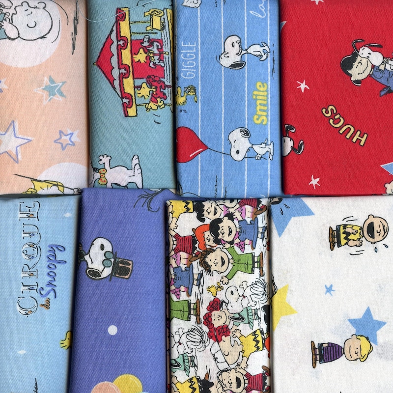 Snoopy Fabrics Cotton - Etsy UK