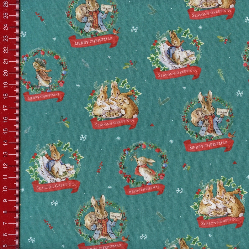 PETER RABBIT Christmas Cotton Fabric and Fat Quarter Bundles. - Etsy