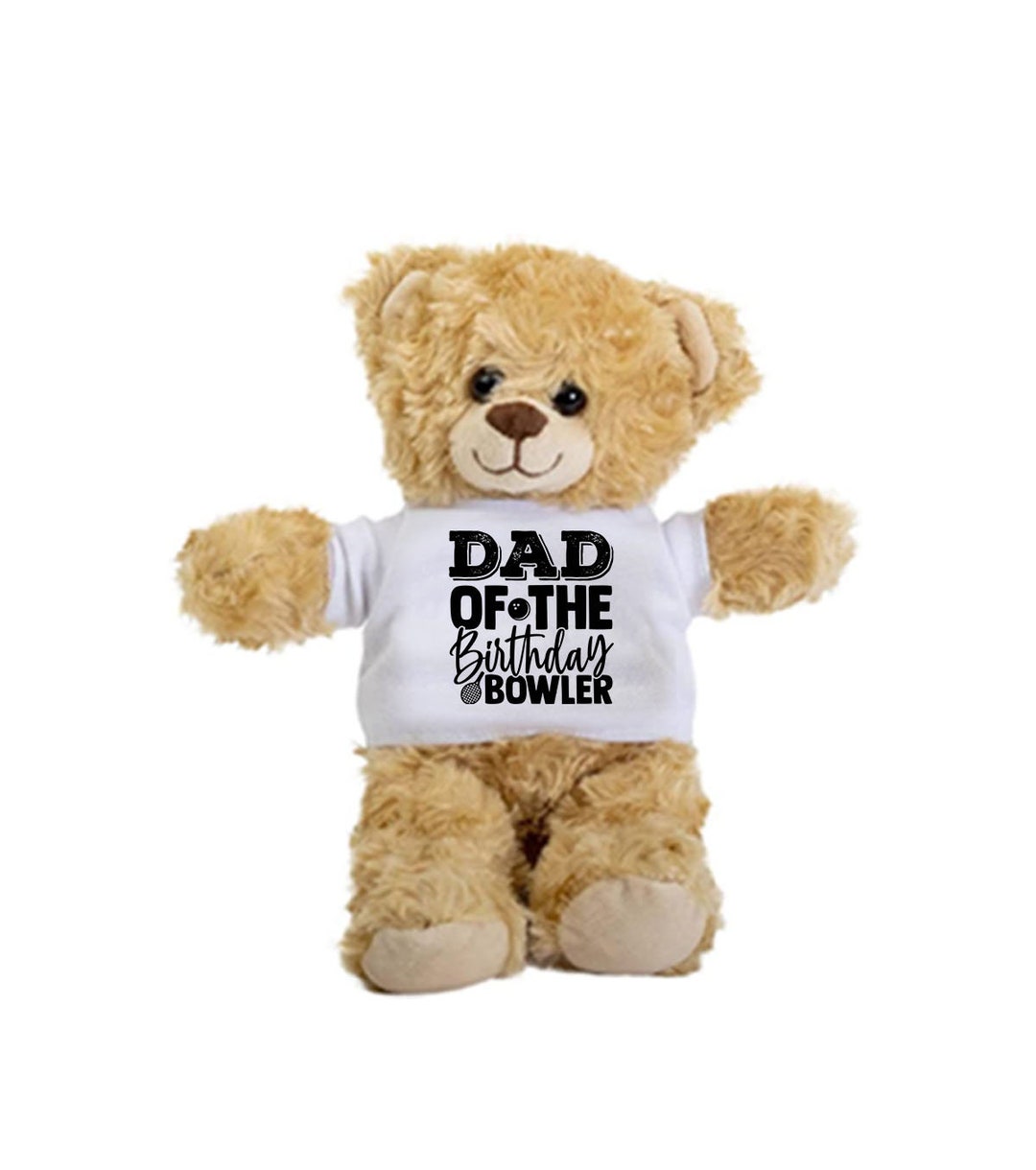 Dad of the Birthday Bowler Teddy Bear, Dad Gift Idea, Gift for Dad Gift ...