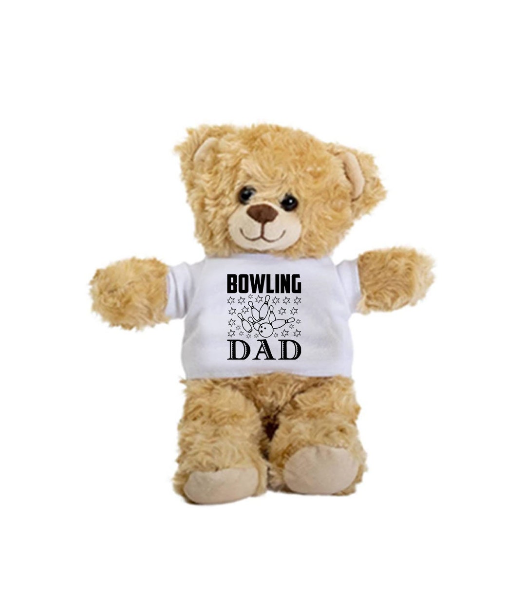 Bowling Dad Teddy Bear, Dad Gift Idea, Gift for Dad Gift Stuffed Animal ...