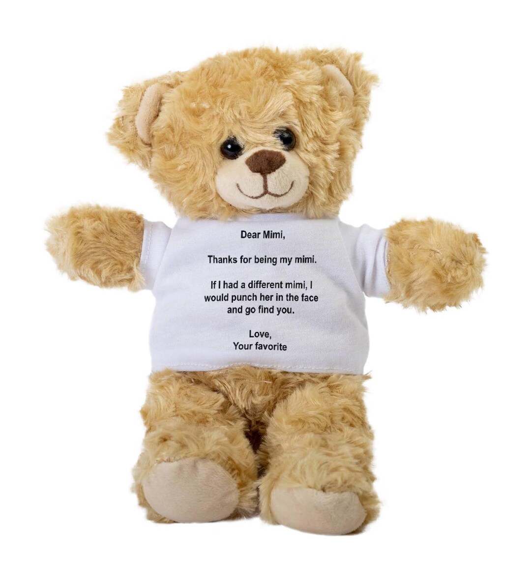 Dear Mimi Teddy Bear, Gift Stuffed Animal, Plush Teddy Bear With Tee ...