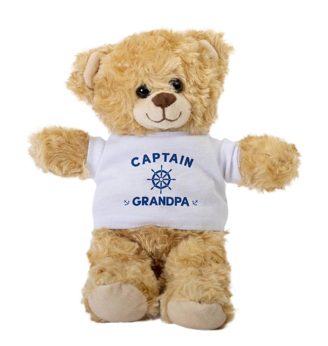 Captain Grandpa Teddy Bear, Gift Stuffed Animal, Plush Teddy Bear With ...