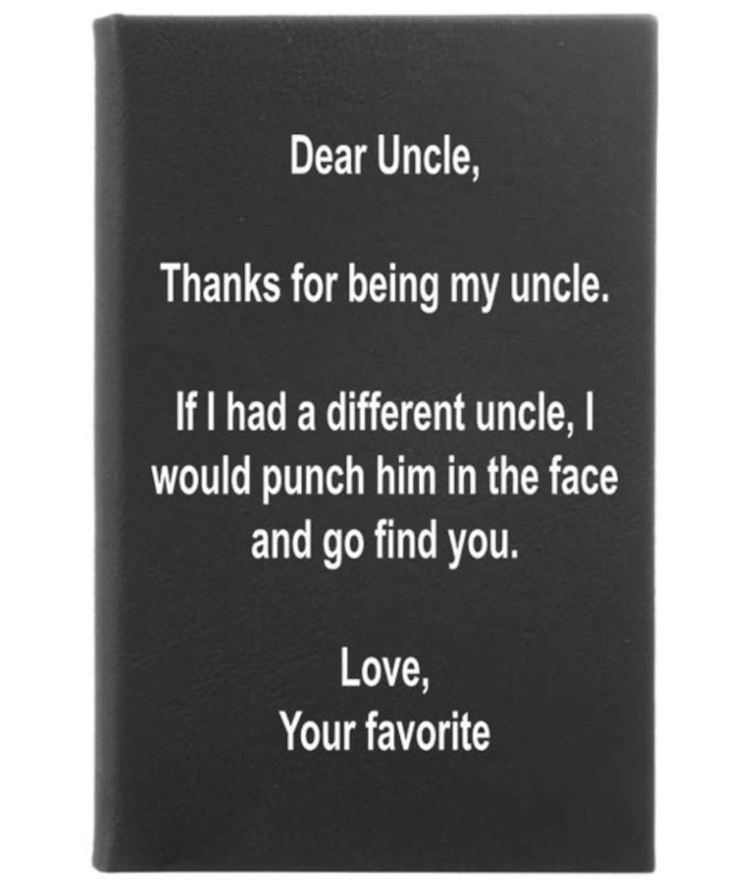 Gift for Uncle Dear Uncle Notebook Gift for My Uncle - Etsy