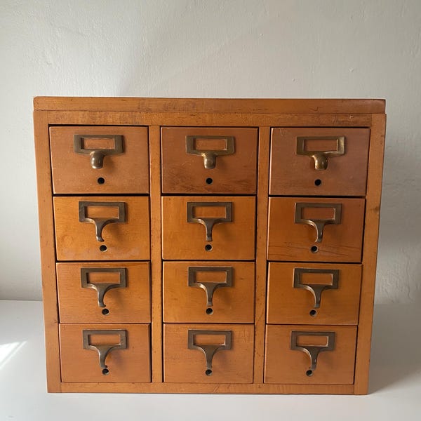 Card Catalog Cabinet - Etsy