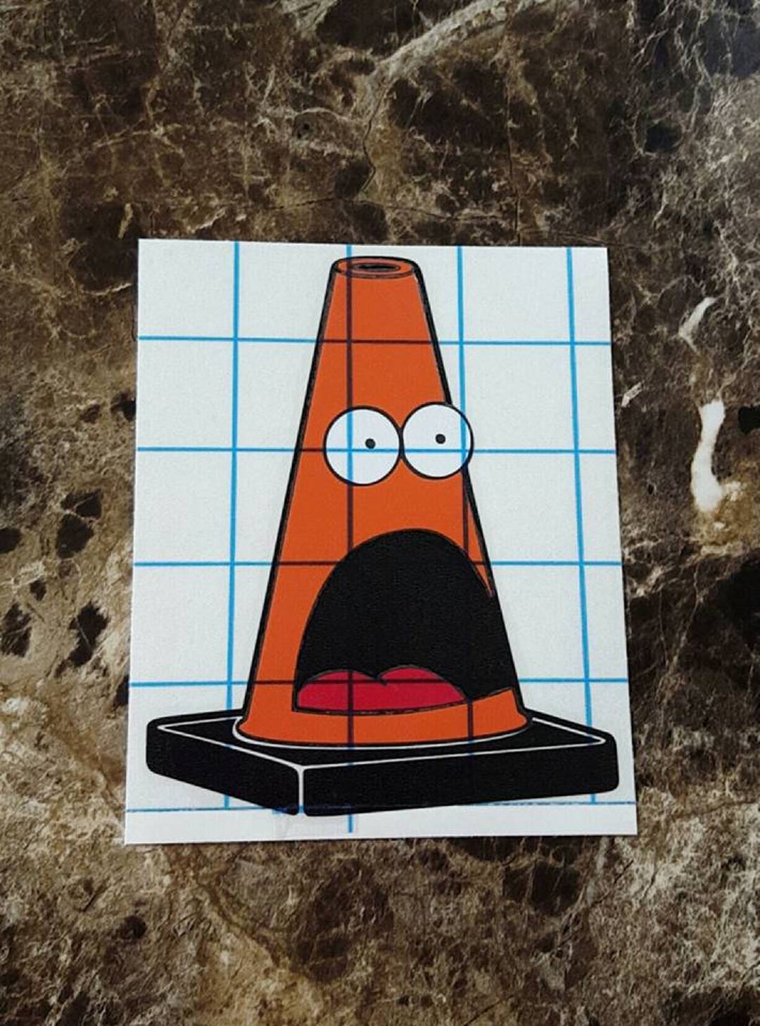 Scared Cone Die-cut Transfer Sticker Decal - Etsy