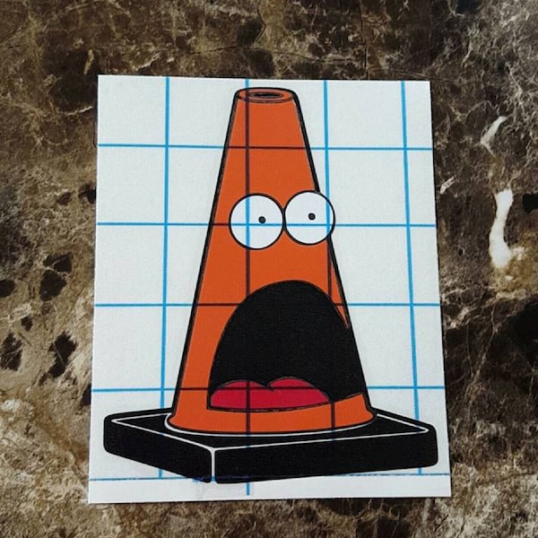 Traffic Cone Sticker - Etsy