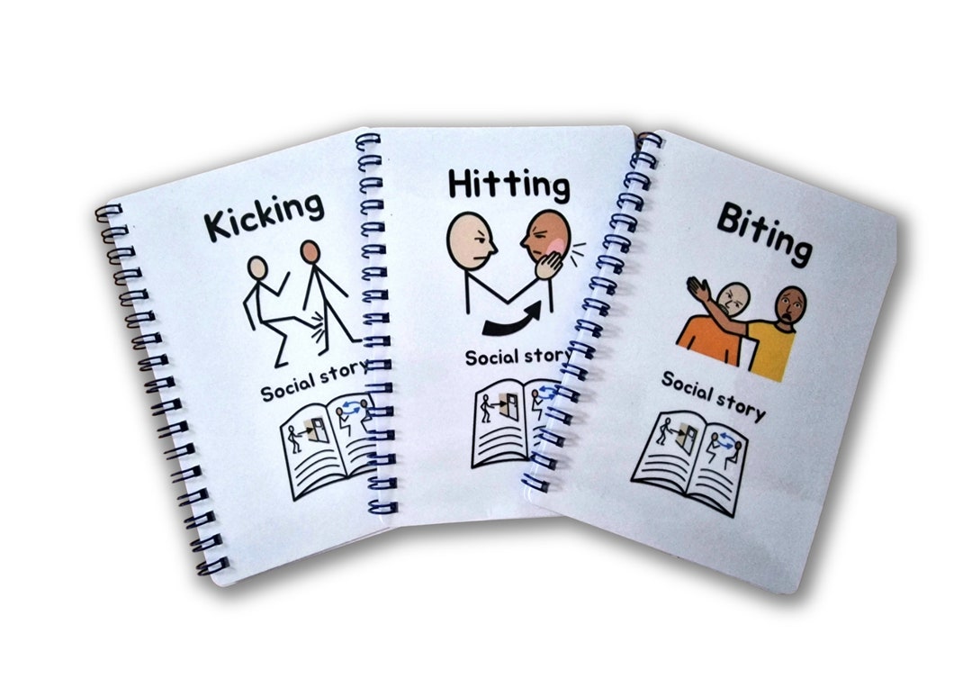 Mini Social Stories - Kicking, Biting and Hitting - Autism, SEN - Etsy UK
