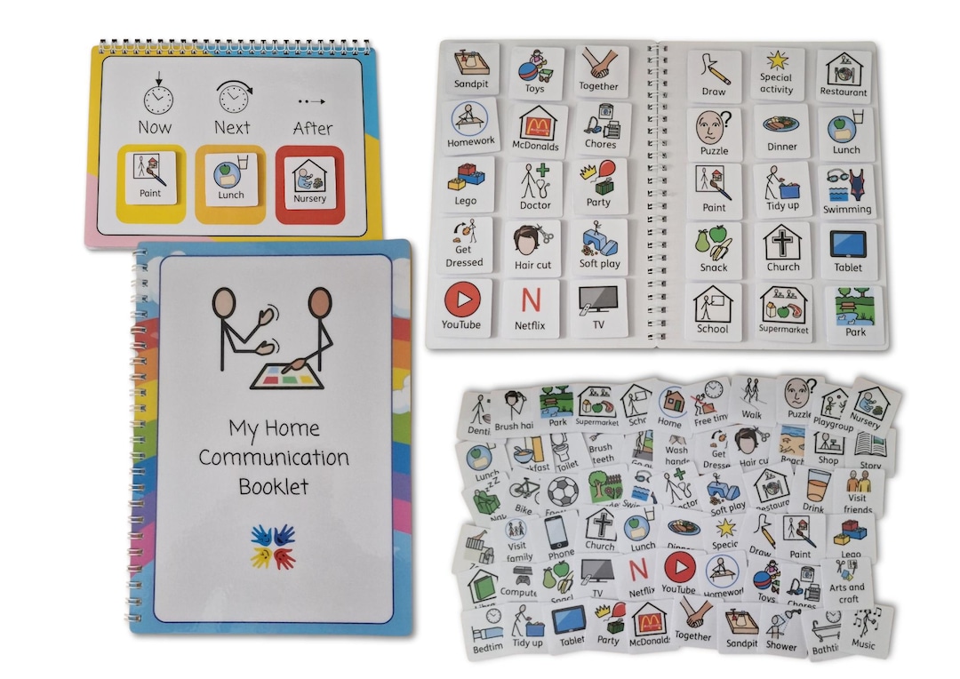 Communication Booklet With Flashcards - Instant Digital Download - Etsy