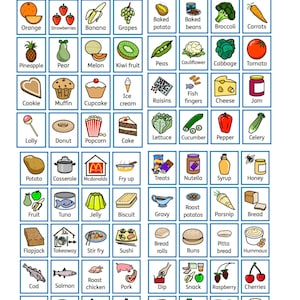 140 Food Flashcards - Autism, SEN, Now and Next, Visual Aid - Etsy