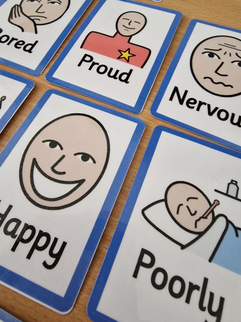 Emotions Flashcards Instant Download - Etsy