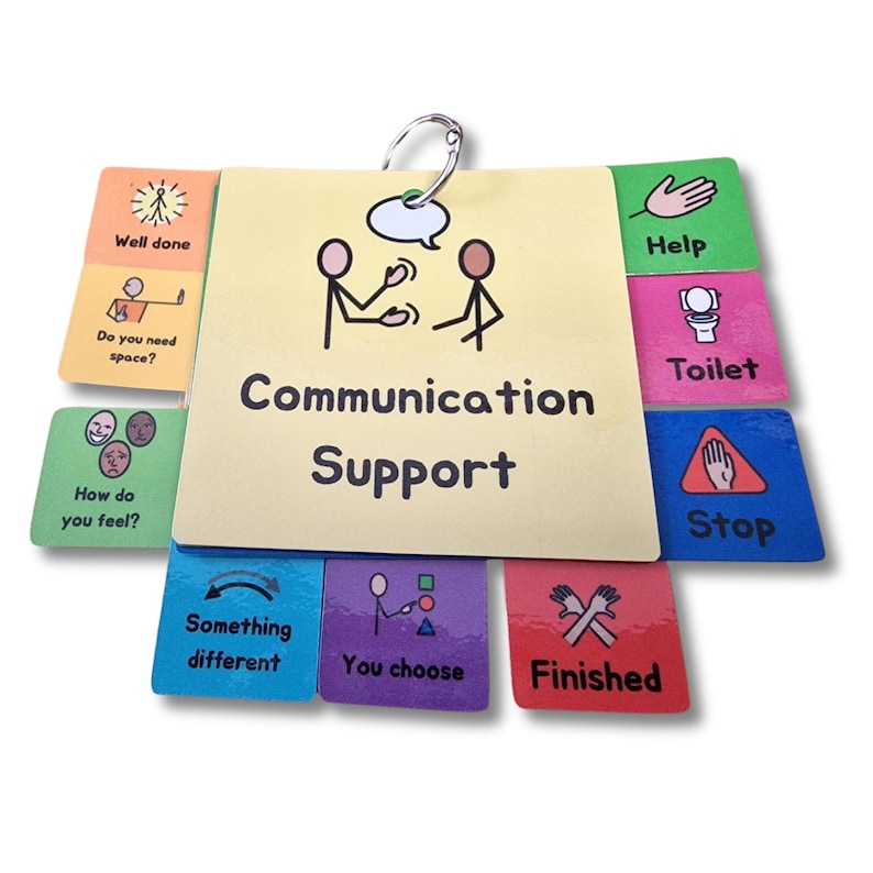 Tabbed Communication Support Cards - Visual Communication, Autism - Etsy UK