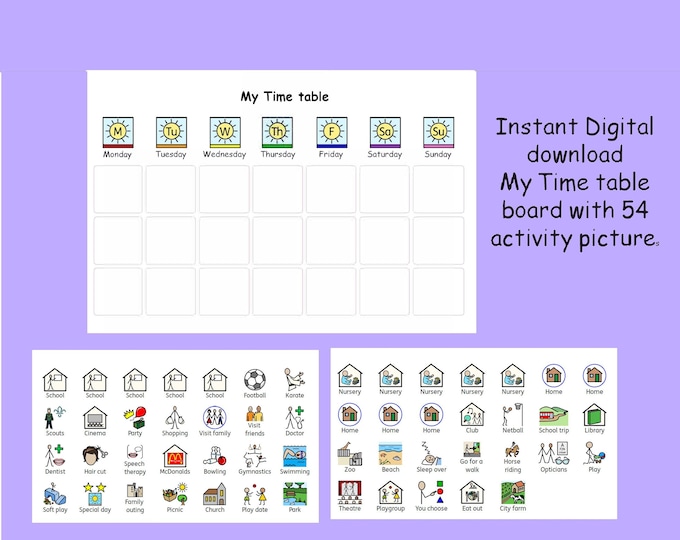Visual Schedule - ABA, Autism - Etsy