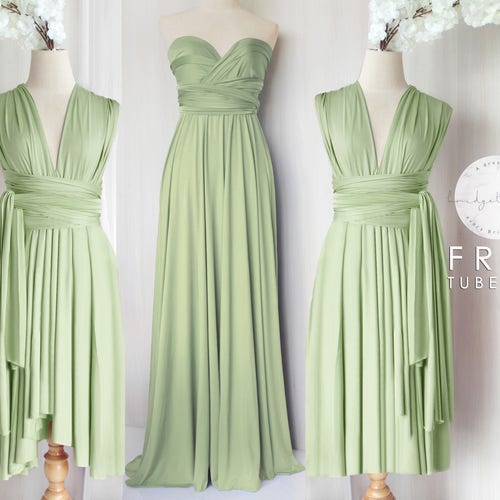 Forest Green SHORT Infinity Dress Convertible Formal Multiway - Etsy