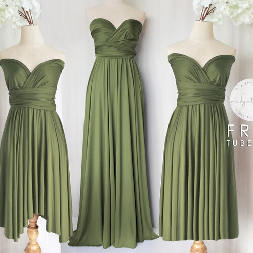 Forest Green SHORT Infinity Dress Convertible Formal Multiway - Etsy