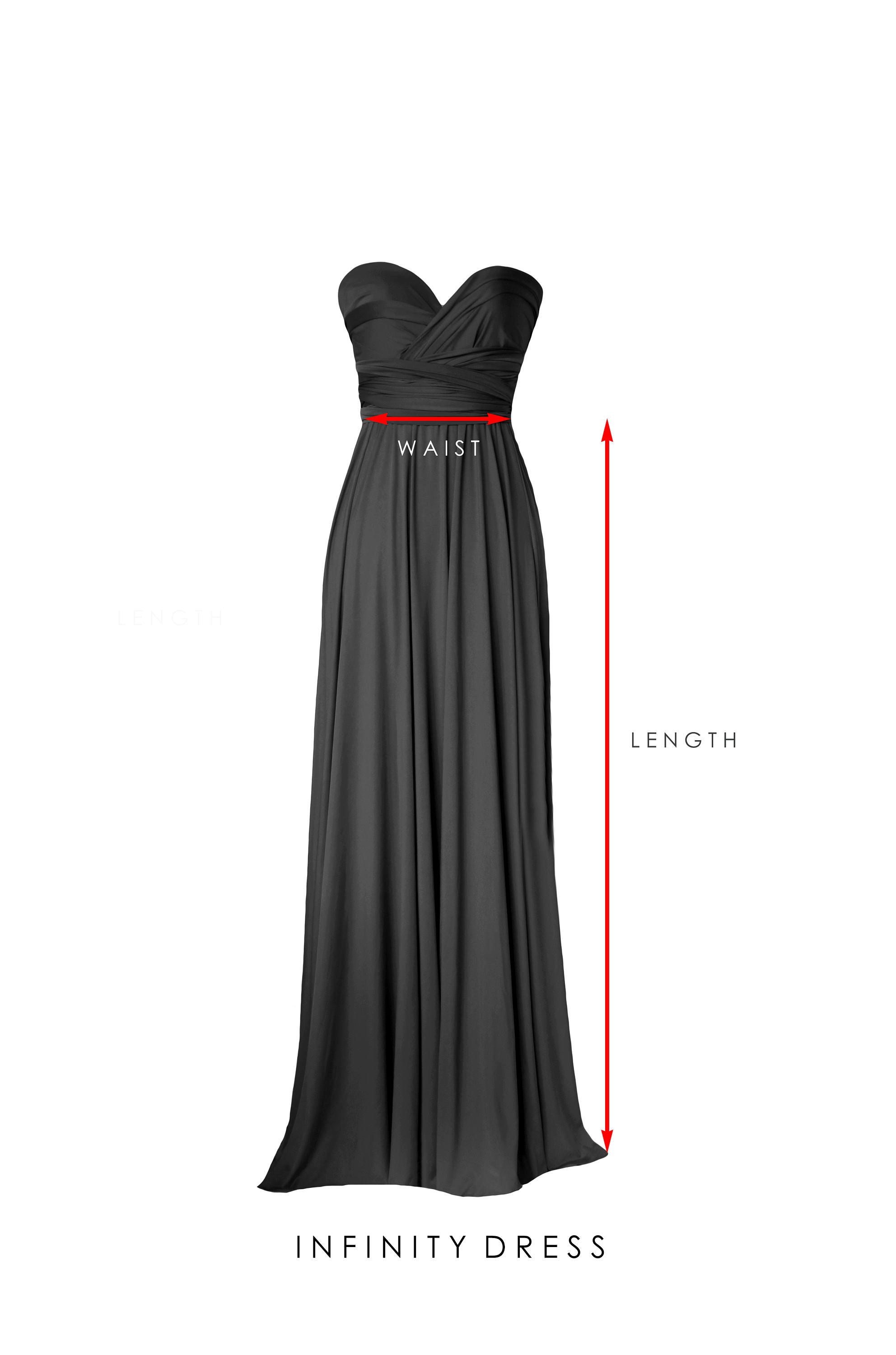 BB Floor Length Maxi Infinity Multiway Convertible Formal Prom ...