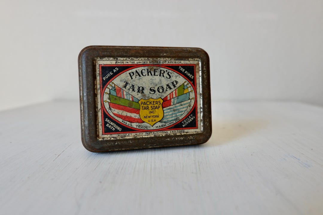 Vintage Packer's Healing Tar Soap Tin Circa 1930 - Etsy