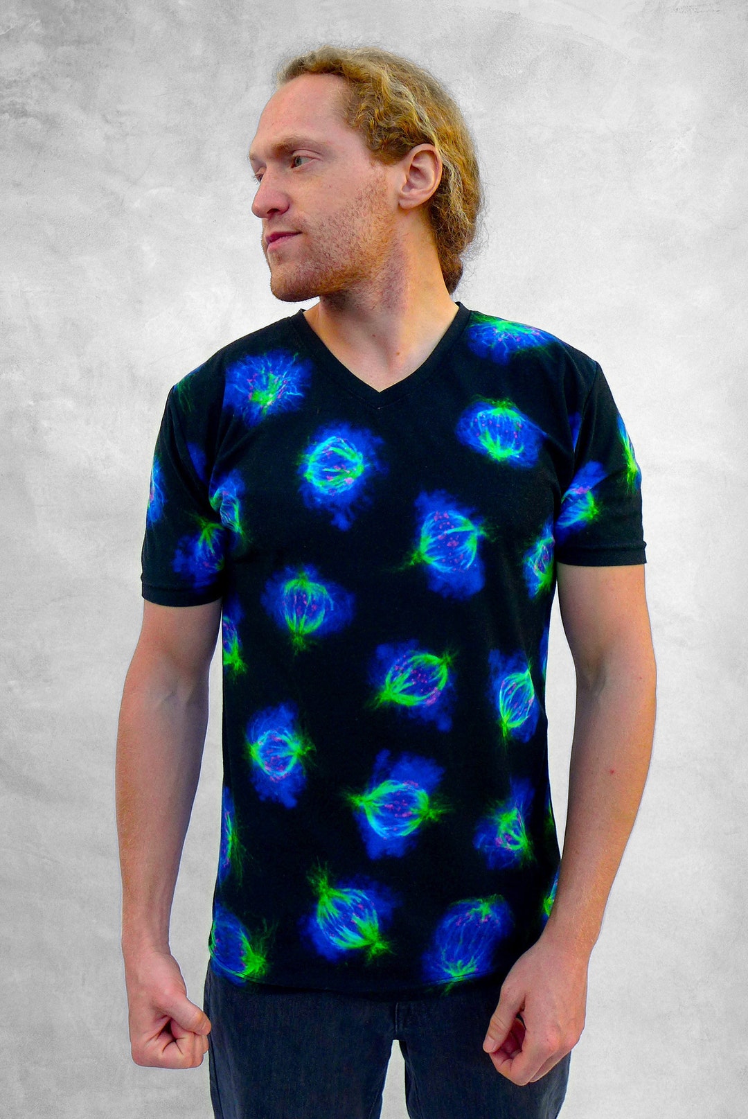 Cell Division Men’s/unisex V-neck T-shirt (science Art, Fashion ...