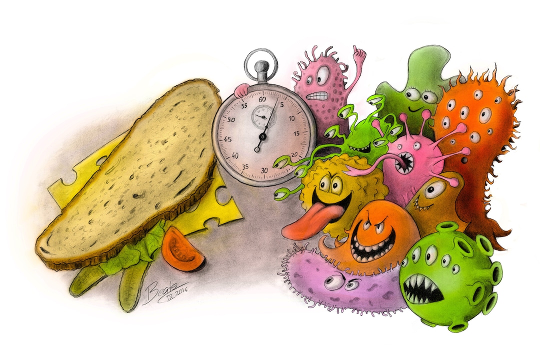 Five-second Rule - Science Art Print on Paper, Canvas, Acrylic ...