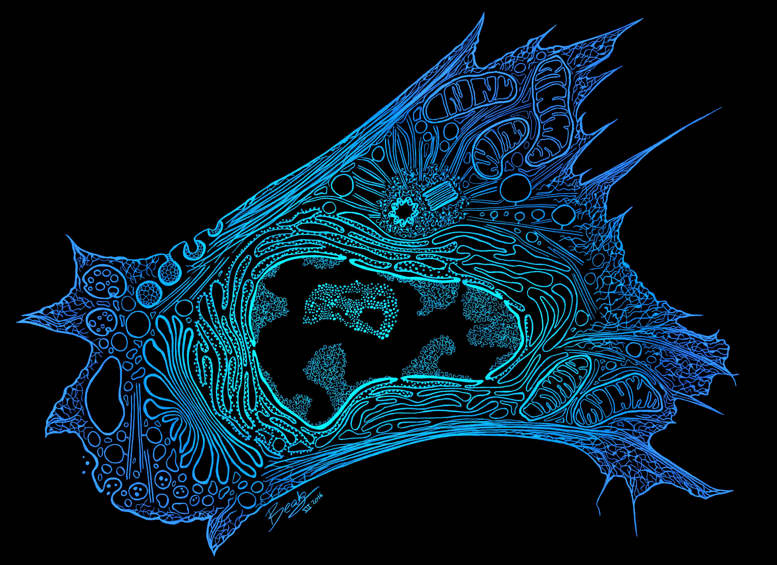 Molecular Structures Blue Science Art Print on Paper | Etsy