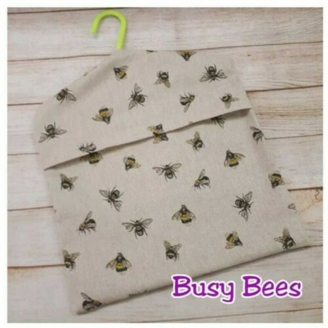 Bees Peg Bag Bumble Bee Pegbag Clothes Pins Storage Bag Laundry Bag ...