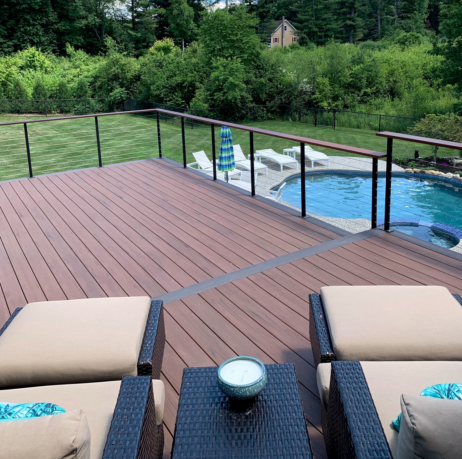 Cable Deck Railing Posts for Sale Stainless Steel Cable Hardware Modern ...