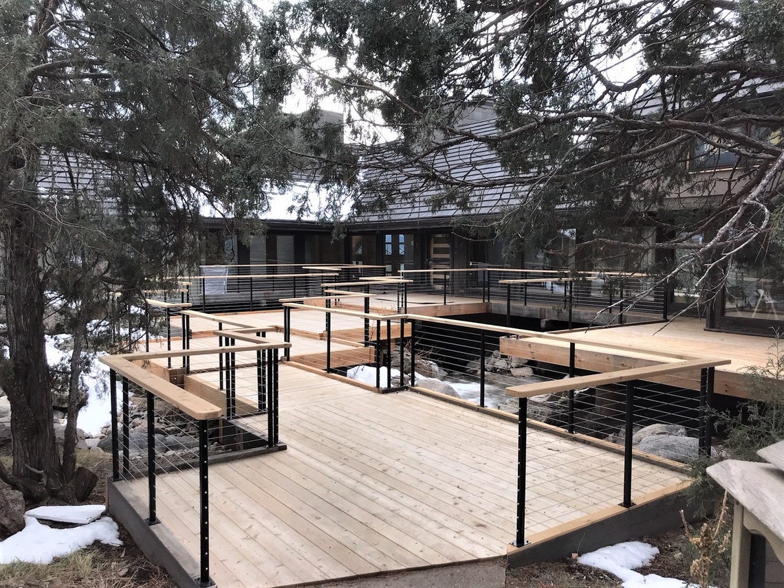 Cable Railing Wire Railing Posts Deck & Stair Railing - Etsy