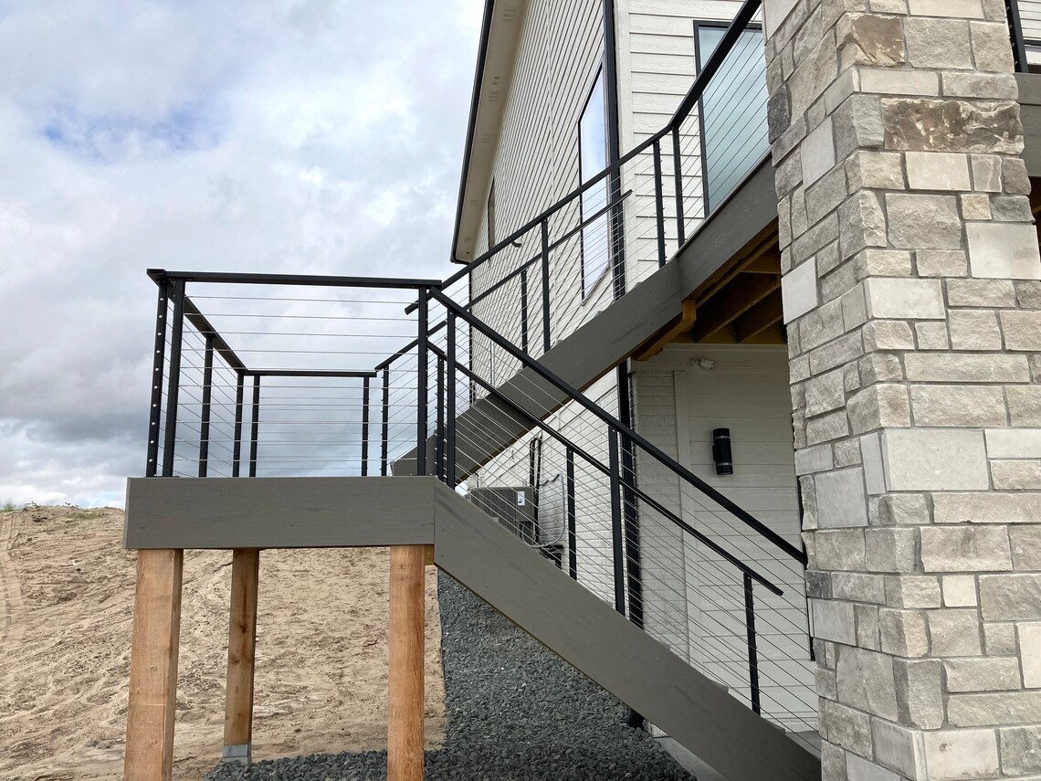 Cable Railing Wire Railing Posts Deck & Stair Railing - Etsy