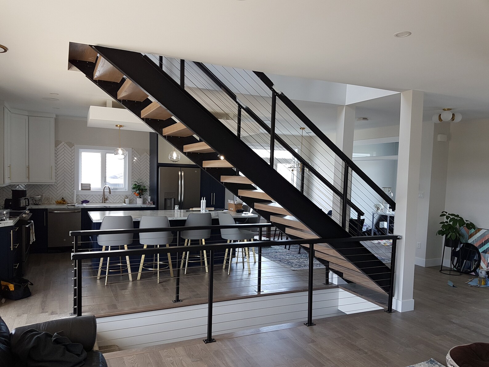 Cable Railing Posts for Sale Stainless Cable Hardware Modern Stair ...