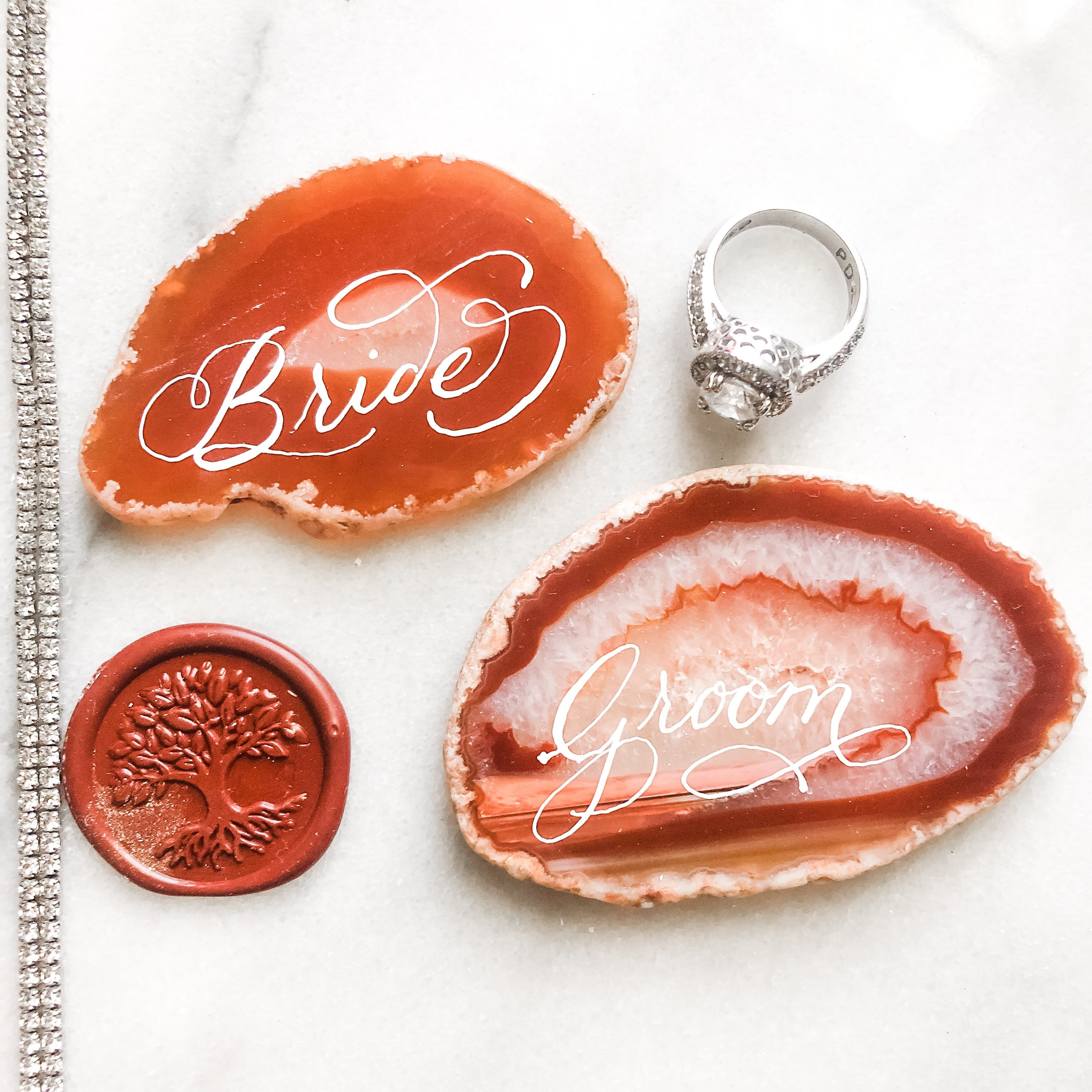 48 Agate Place Cards - Etsy