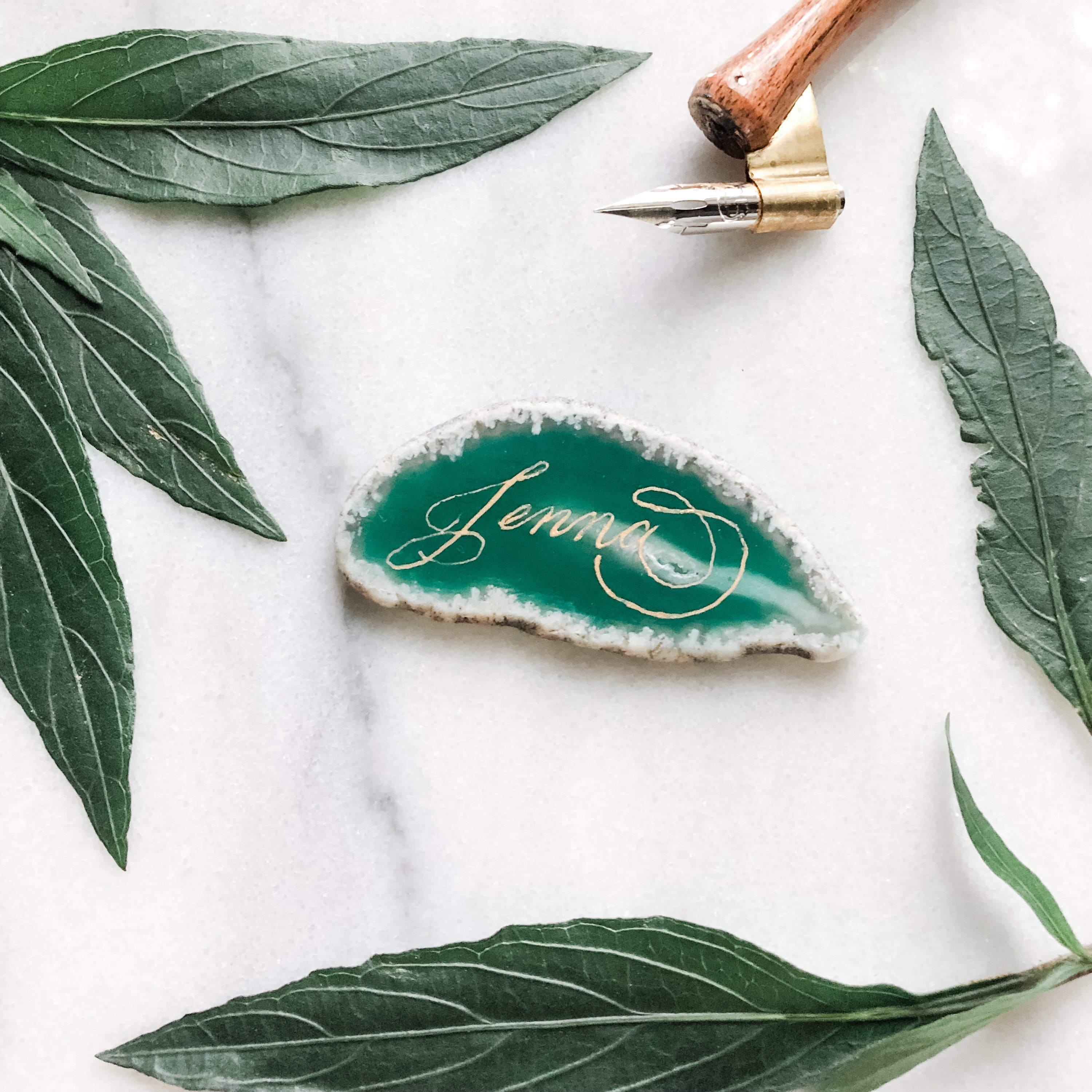 48 Agate Place Cards - Etsy