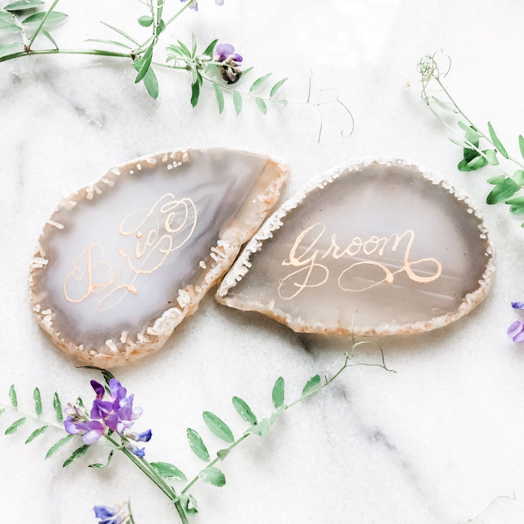 48 Agate Place Cards - Etsy