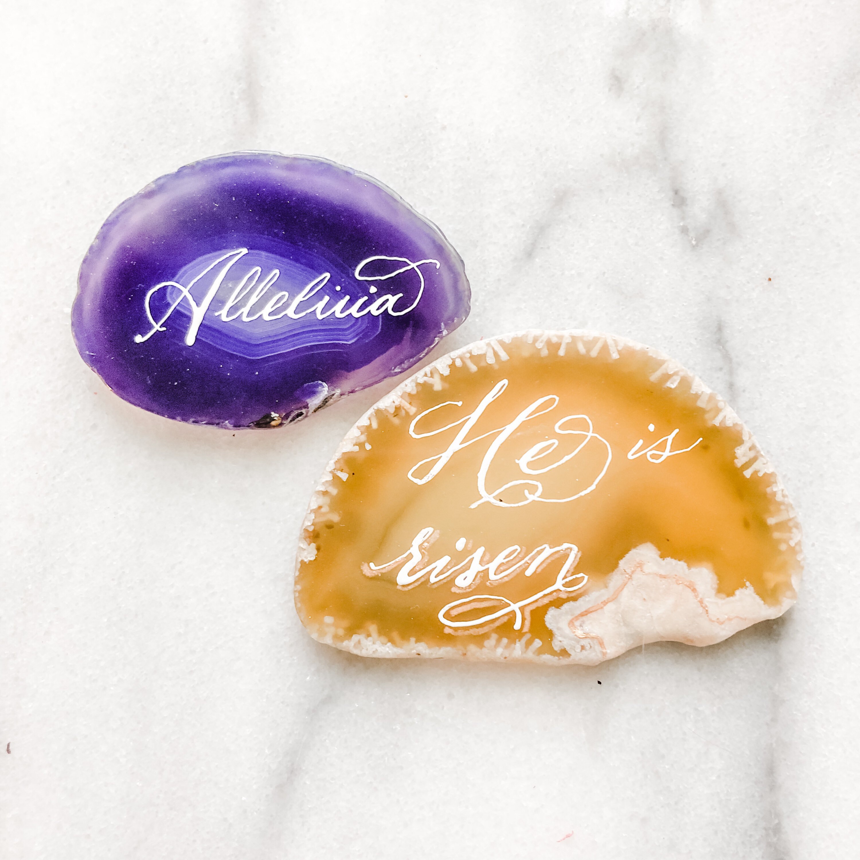 48 Agate Place Cards - Etsy