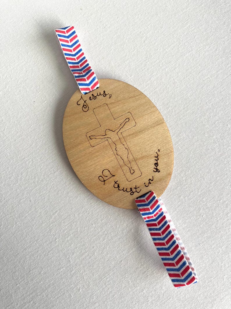 Divine Mercy Wooden Bookmark With Elastic Band Easter Basket Gift for ...