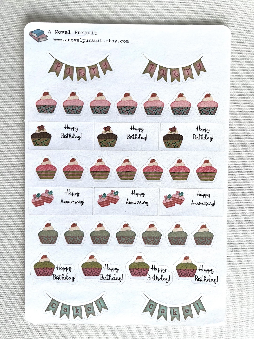Birthday and Anniversary Planner Sticker Sheet - 35 Stickers ...