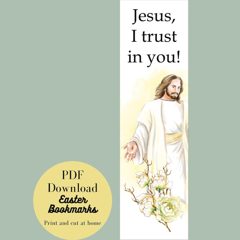 Printable Jesus Bookmark Printable Easter Bookmark for Teachers ...