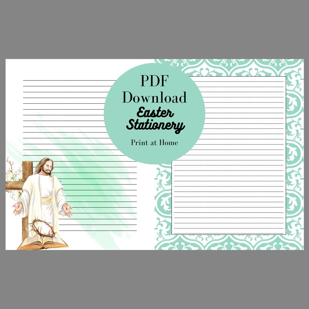 Printable Easter Stationery for Letters, Journals, Scrapbooks, and ...